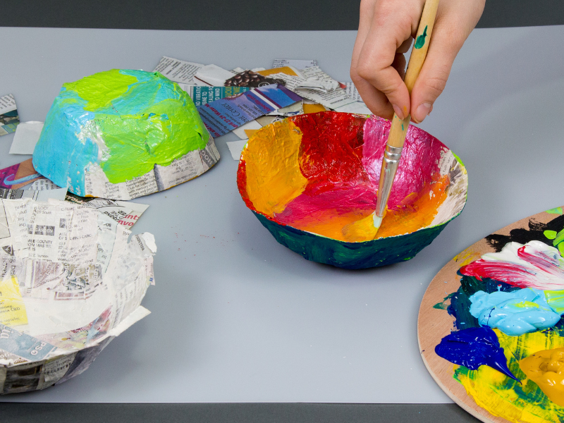 Creative Paper Mache Bowl Painting Ideas for Unique Home Decor