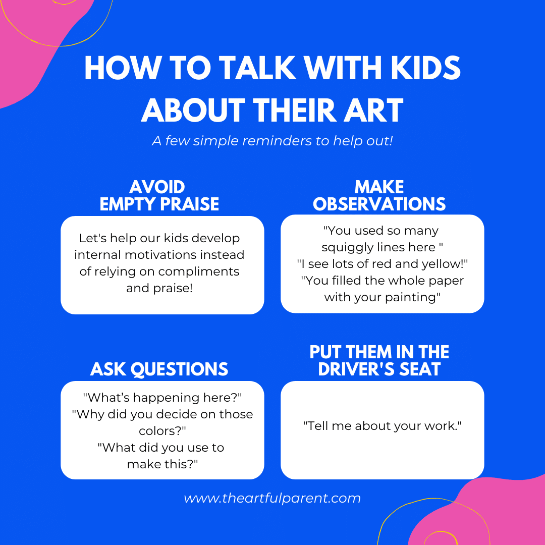 How To Talk To Kids About Their Art + Free Printable Guide