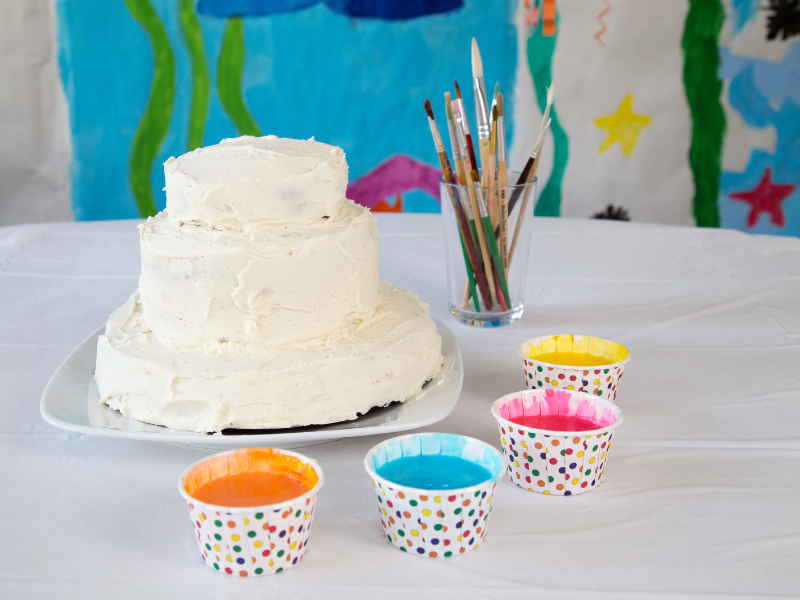 Painting a Cake with Kids