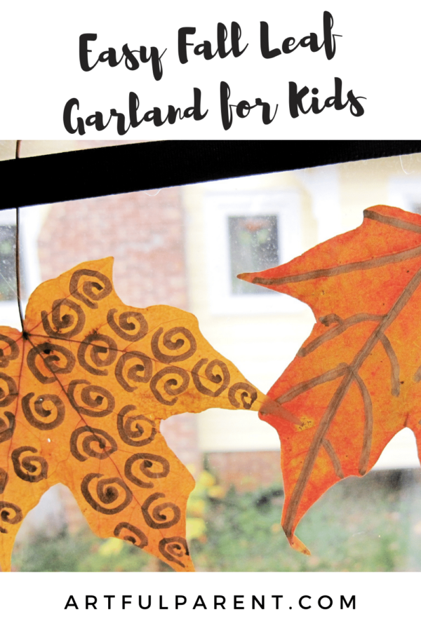 How to Make A Beautiful and Easy Fall Leaf Garland for Kids