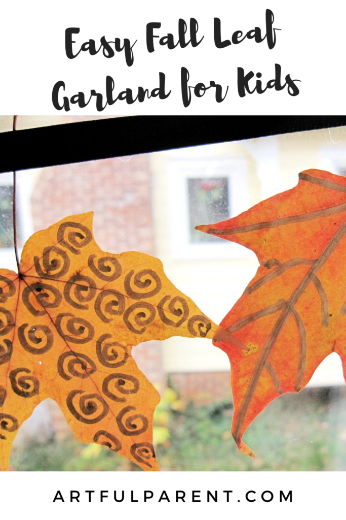 How to Make A Beautiful and Easy Fall Leaf Garland for Kids