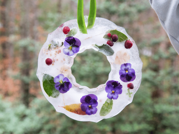 Winter Craft for Kids: How to Make an Ice Wreath