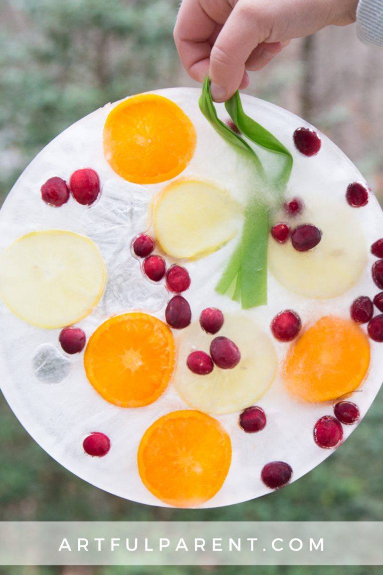 Winter Craft for Kids: How to Make an Ice Wreath