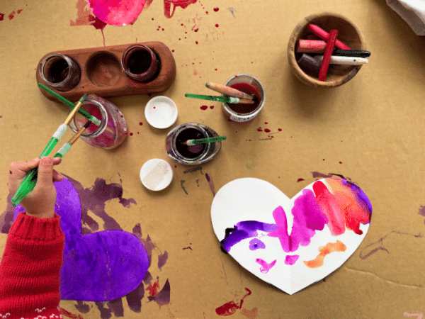 Fun and Easy Painting Valentines for Toddlers