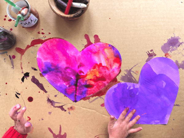 Fun and Easy Painting Valentines for Toddlers