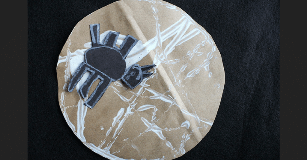 How to Make Halloween Spiderwebs With A Marble and Paint!