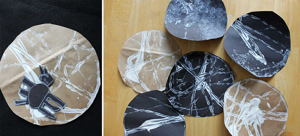 How to Make Halloween Spiderwebs With A Marble and Paint!