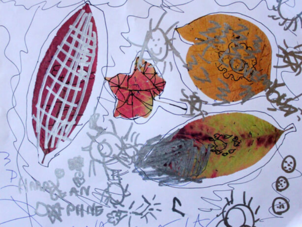 A Fall Leaf Drawing Game for Kids