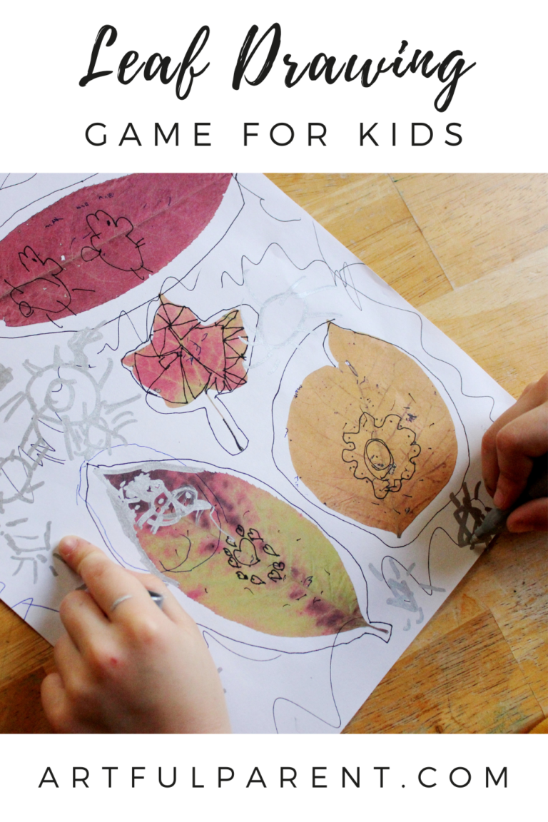A Fall Leaf Drawing Game for Kids