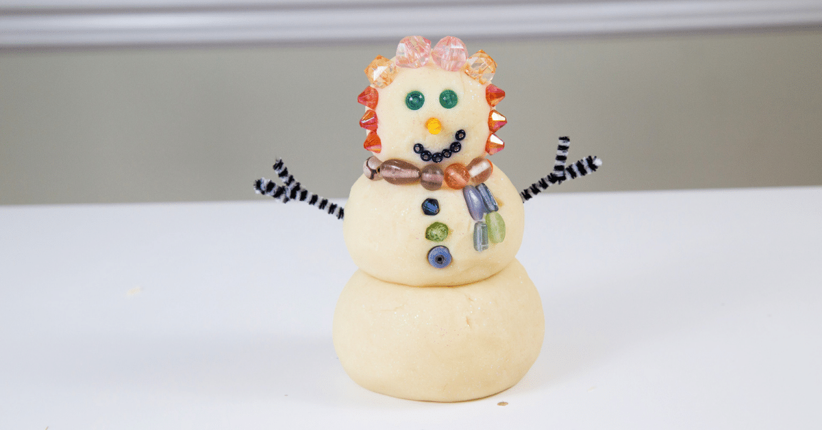 How to Make Snowman Playdough
