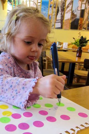 Keeping Toddlers Busy with a Sticker Art Activity
