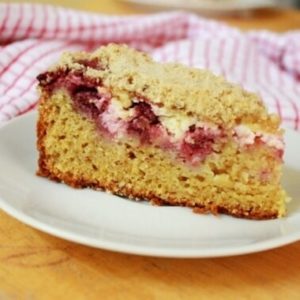 Raspberry Lemon Cream Cheese Coffee Cake