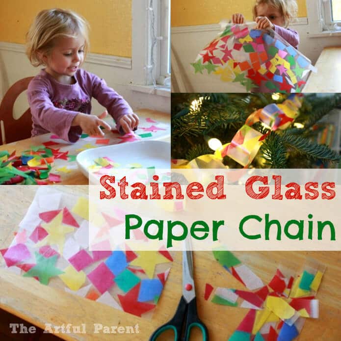 Our Christmas Tree Tradition & Some Stained Glass Paper Chains