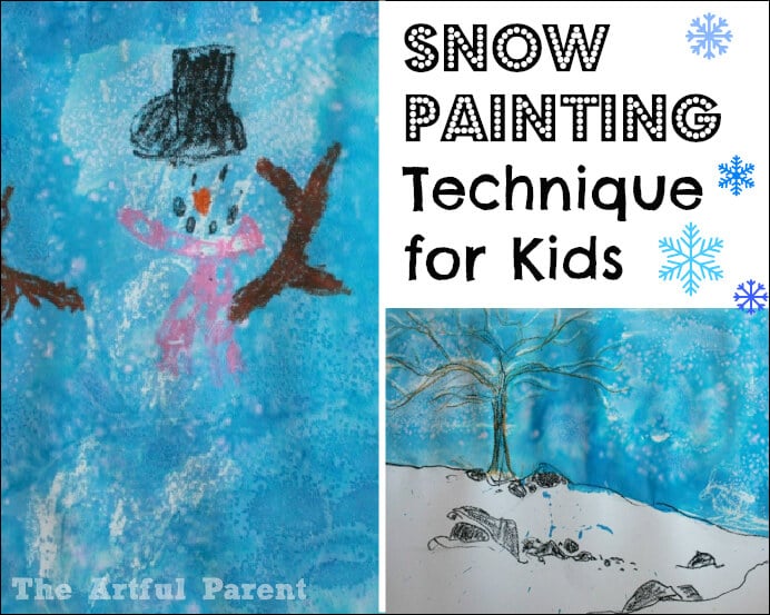 How to Paint Snow :: An Easy Technique for Kids