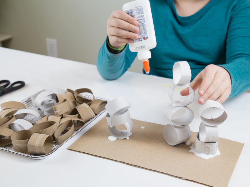 How to Make Cardboard Tube Sculptures for Kids