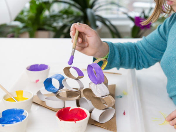 How to Make Cardboard Tube Sculptures for Kids