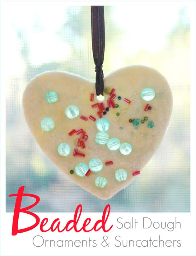 Sparkly, Beaded Salt Dough Ornaments, Suncatchers, and Garlands!