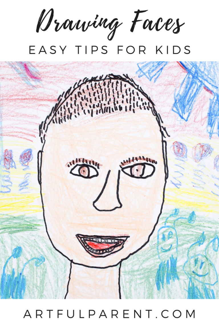 Drawing Faces for Kids (plus a FREE printable drawing workbook)