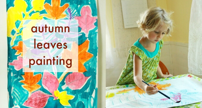 Autumn Leaves Painting - A Fun Fall Art Activity for Kids