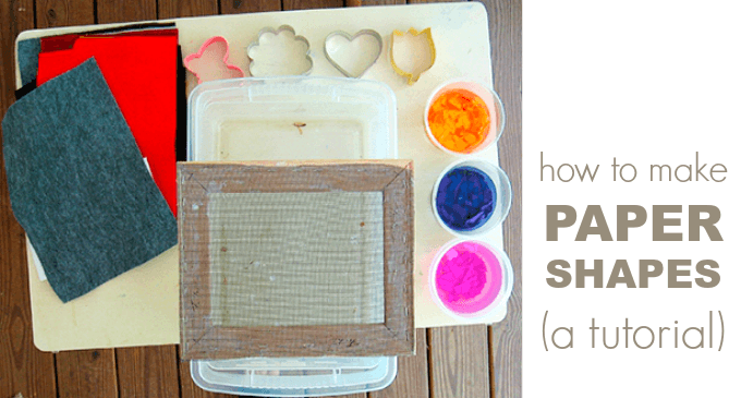 Paper Making for Kids :: A Handmade Paper Shapes Tutorial