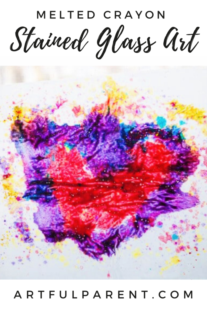 Melted Crayon Stained Glass Art for Kids