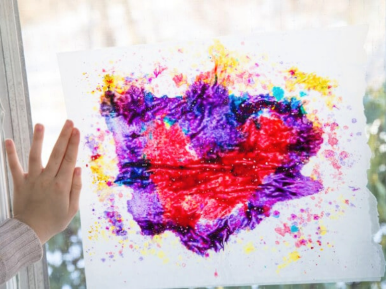 Melted Crayon Stained Glass Art for Kids