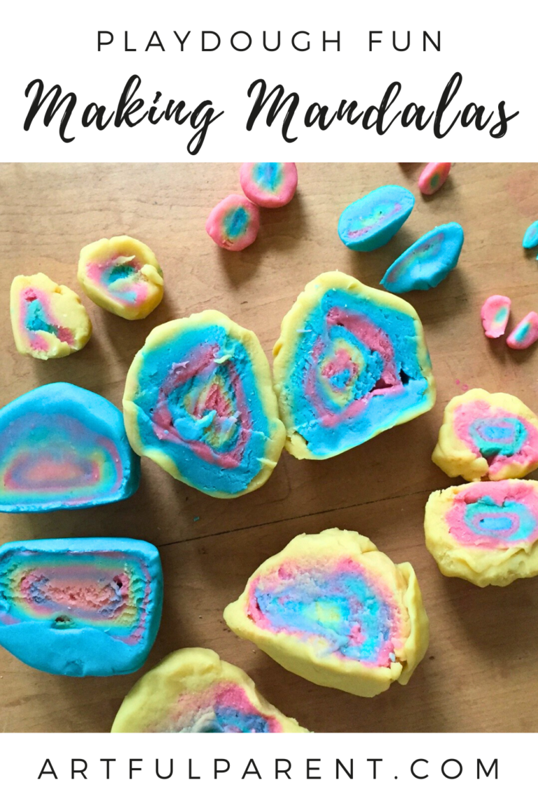 Make Mandalas for Playdough Fun with Kids