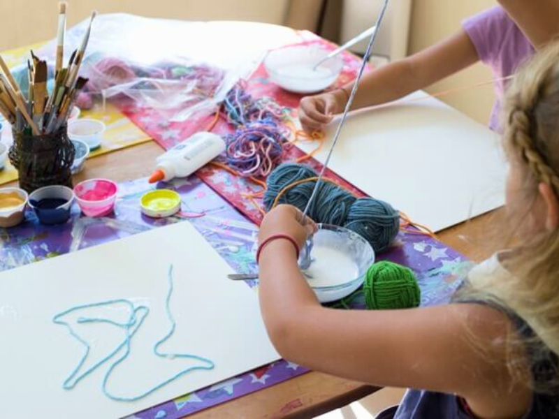 Yarn Art Paintings for Kids
