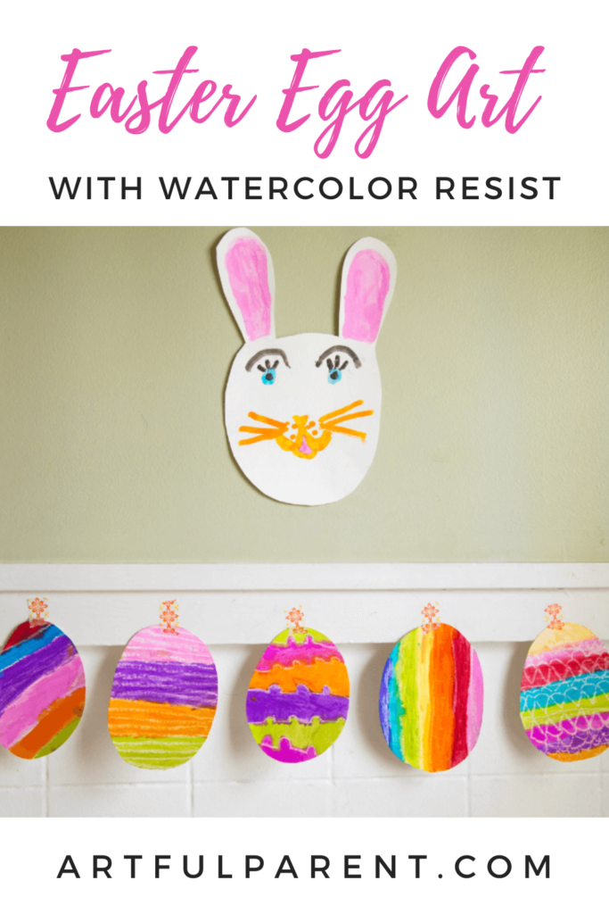 Easter Egg Art (and a Bunting!) with Colorful Watercolor Resist