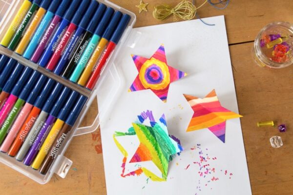 How to Make 3D Paper Star Ornaments for Kids