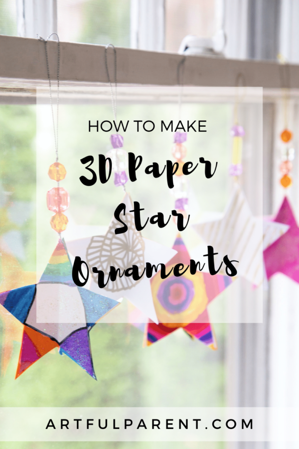 How to Make 3D Paper Star Ornaments for Kids