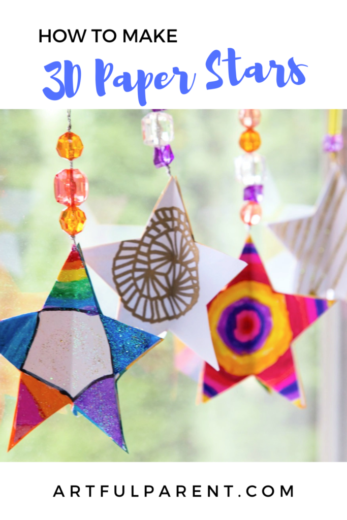 How to Make 3D Paper Star Ornaments for Kids