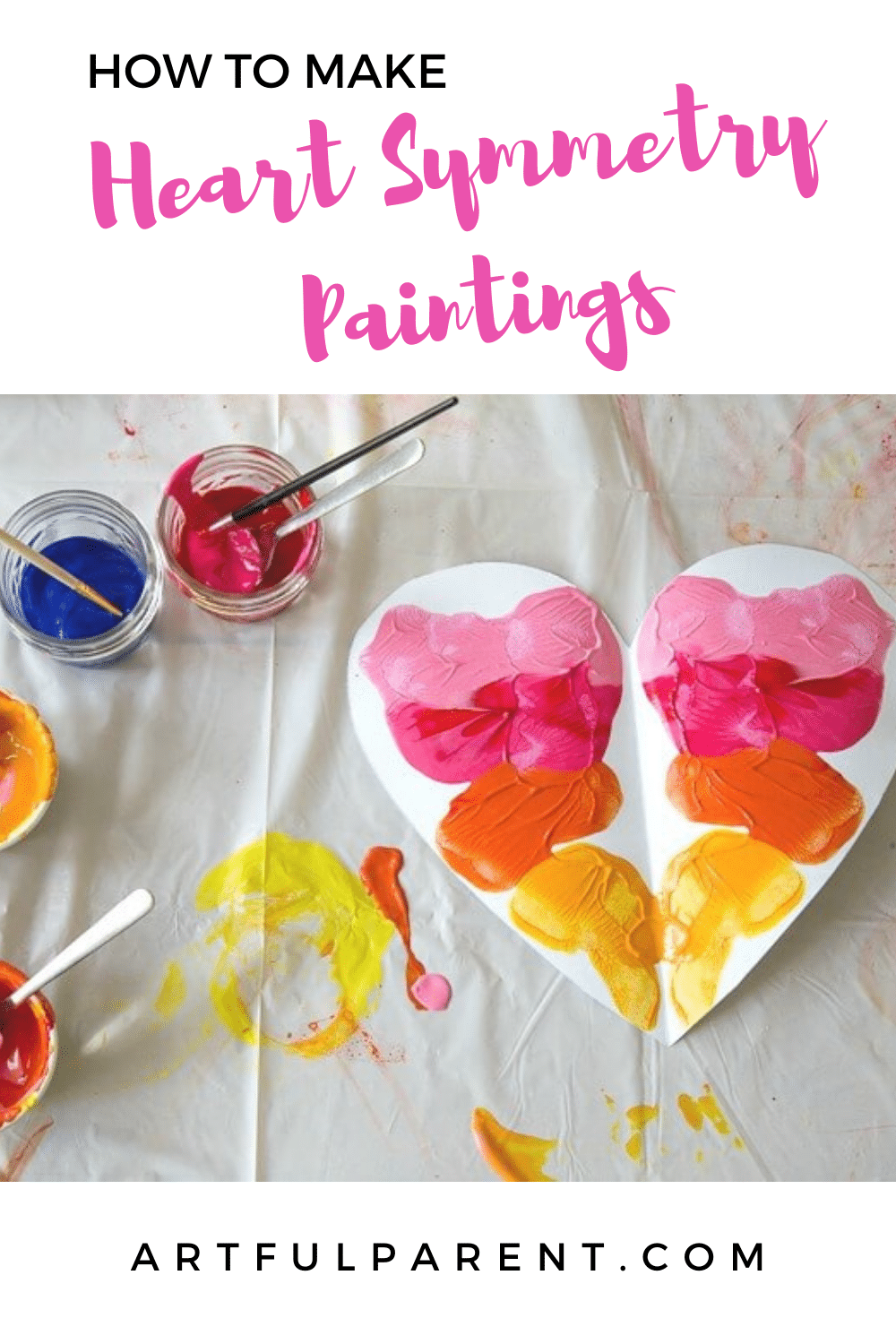 How to Make Heart Symmetry Painting for Valentine's Day