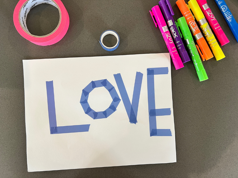 How to Make Mess-Free Tape Resist Art