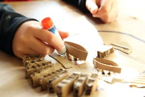 How to Make a Self Portrait Collage with Kids Using Recycle Bin Materials