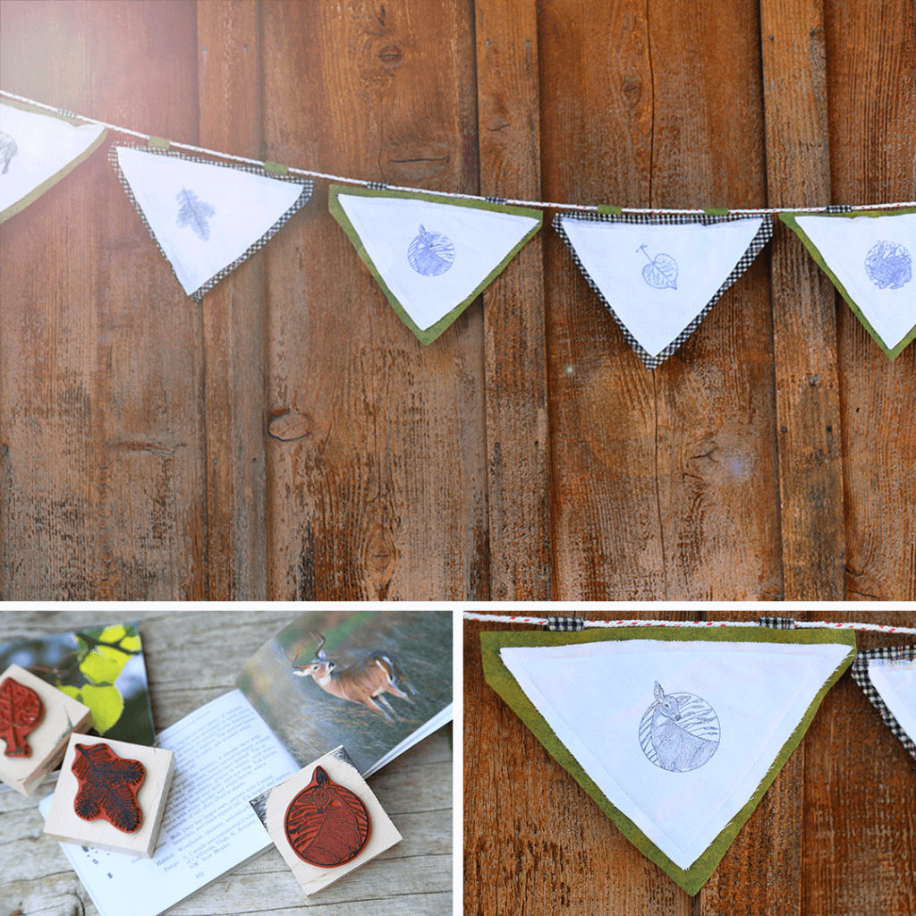 How to Make a Beautiful Nature Inspired Fabric Bunting for Kids