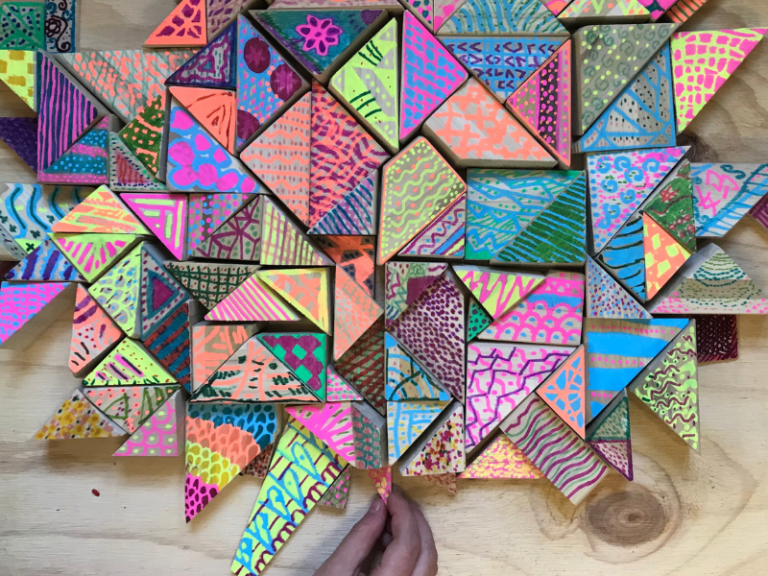 How to Make Painted Wood Blocks for Kids
