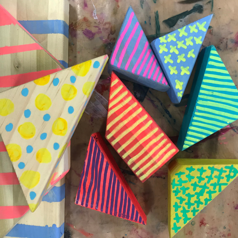 How to Make Painted Wood Blocks for Kids