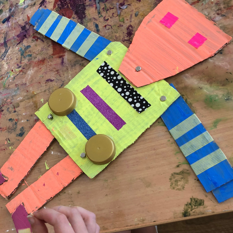 How to Make Cardboard Robot Puppets that Move
