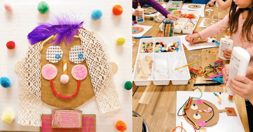 Explore Texture With These Fun Mixed Media Collage Portraits for Kids