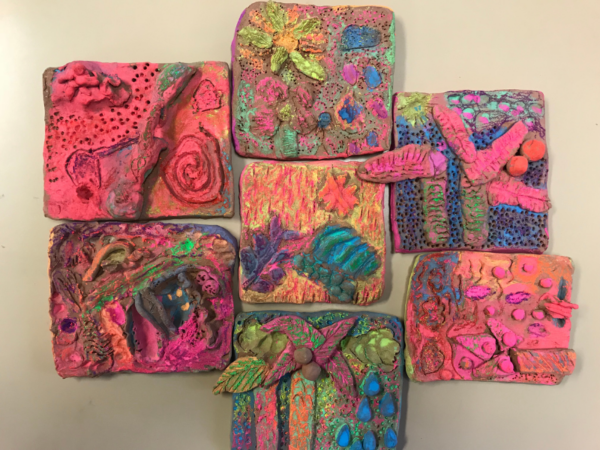 How to Create Colorful Clay Relief Tiles for Kids