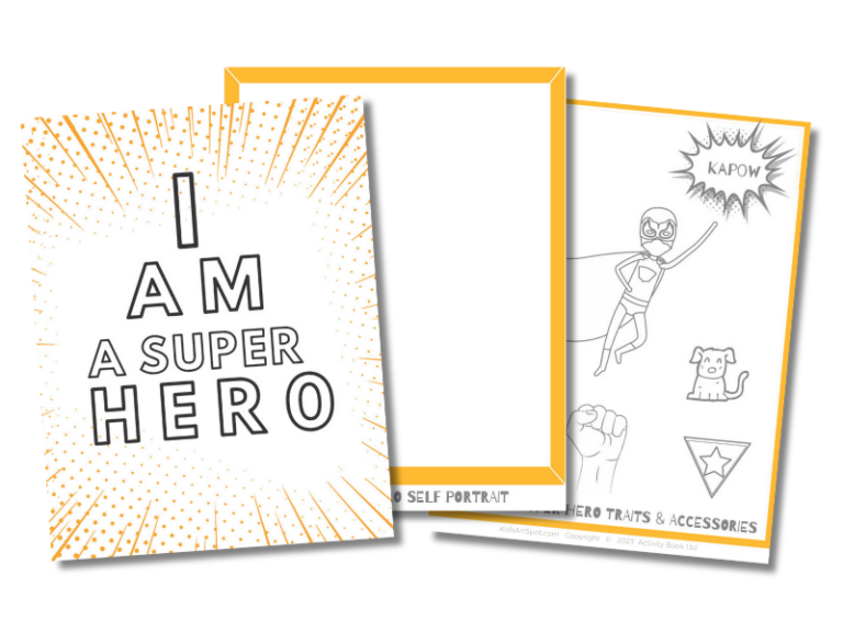 How to Draw Superhero Self Portraits (+ Printable!)