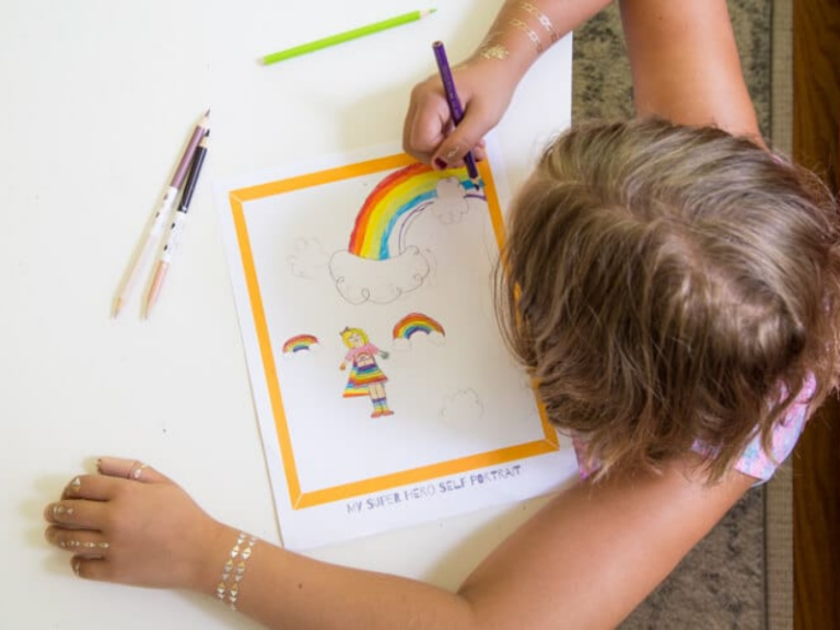 How to Draw Superhero Self Portraits (+ Printable!)