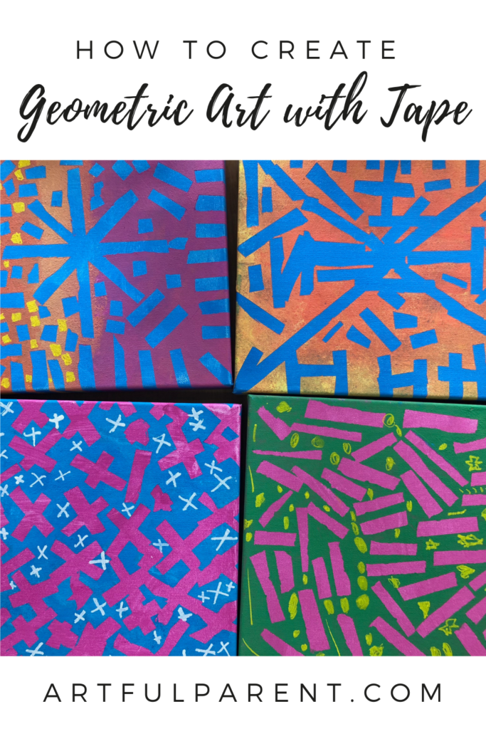 How to Create Geometric Art with Tape for Kids