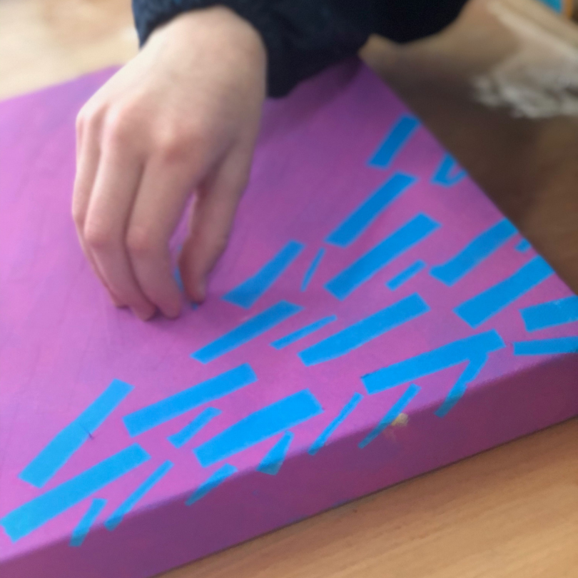 How to Create Geometric Art with Tape for Kids