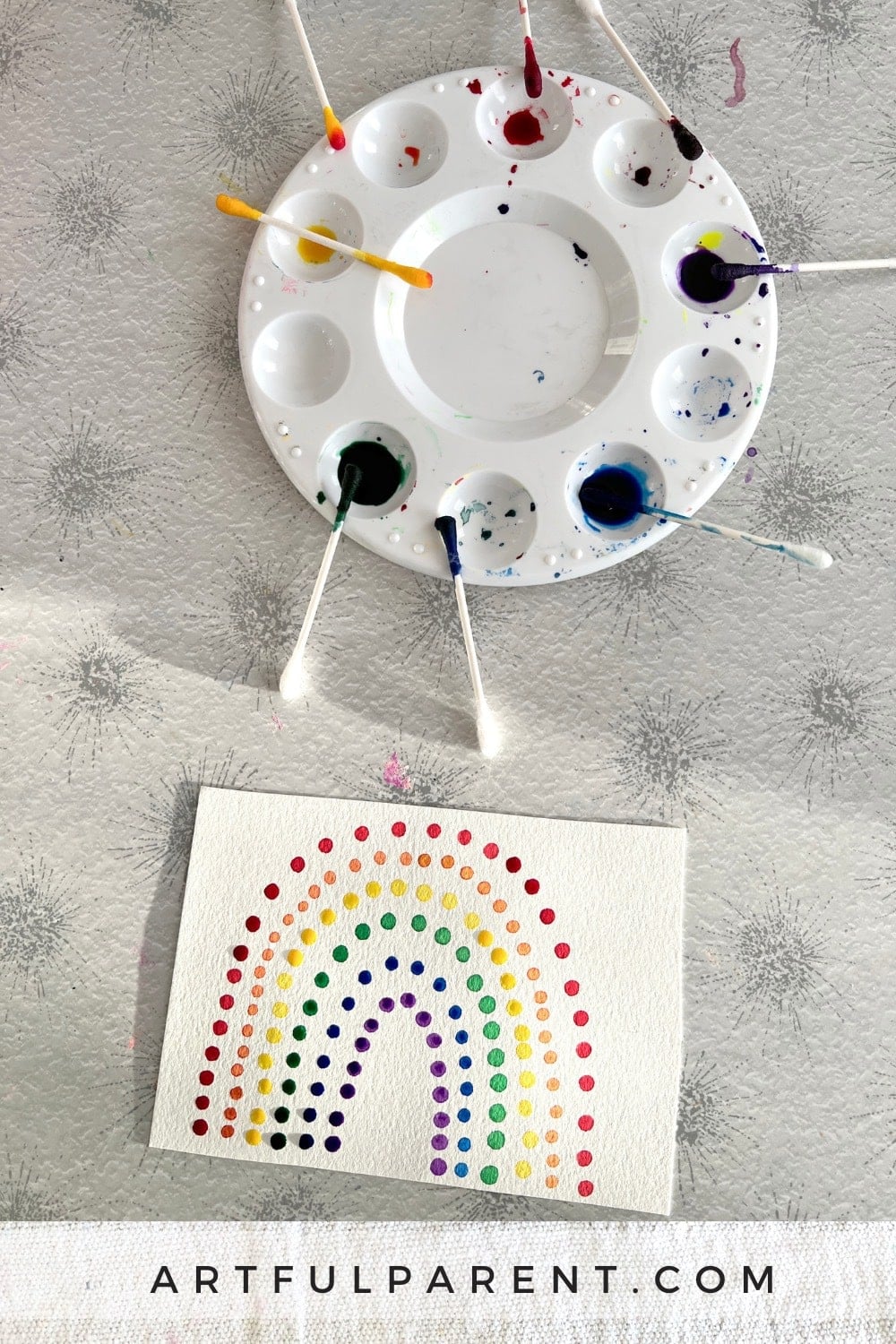 How to Do Pointillism Painting with Cotton Swabs