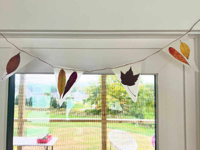 How to Make an Autumn Leaf Bunting for Kids