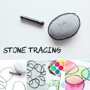 Stone Tracing Art for Kids and an Interactive Color Mixing Art Activity