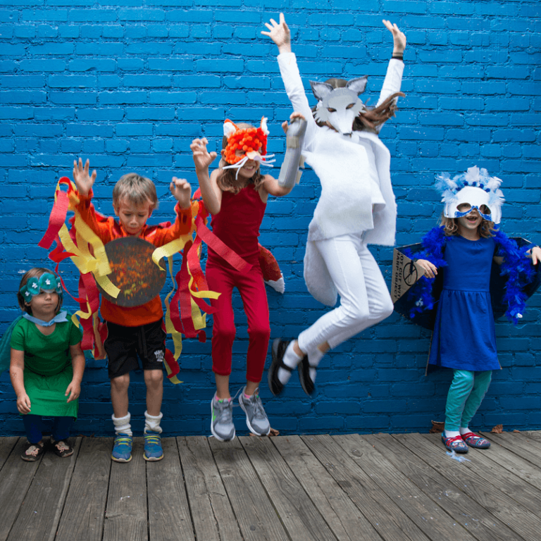 A Costume Making Party For Kids -DIY Costumes Made With Kids Clothing