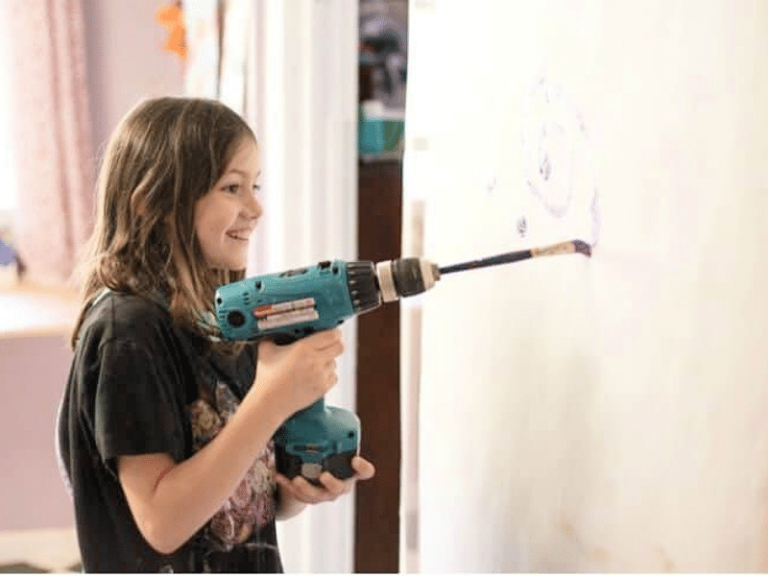 Action Art for Kids: Try Painting with a Drill & Brush!